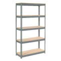 Global Industrial Boltless Extra Heavy Duty Shelving 48" W x 18" D x 60" H, 5 Shelves, Wood Deck