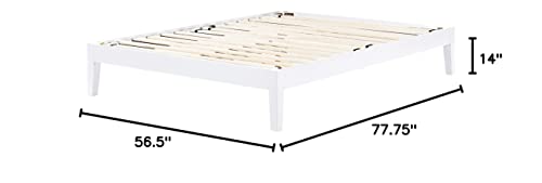 South Shore Vito Platform Bed-Full-White