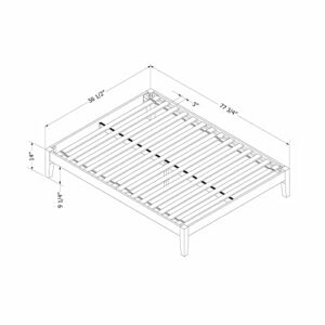 South Shore Vito Platform Bed-Full-White