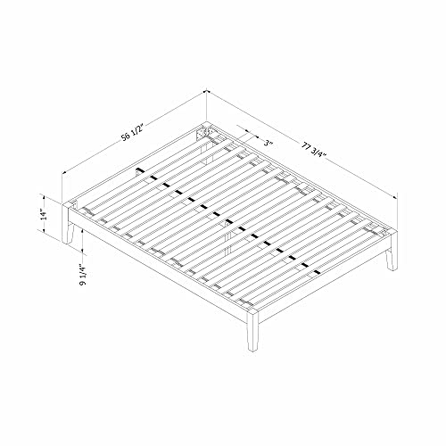 South Shore Vito Platform Bed-Full-White