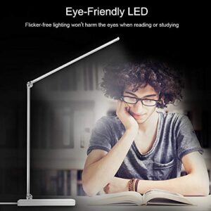 AFROG Multifunctional LED Desk Lamp with Wireless Charger, USB Charging Port, 5 Lighting Modes,5 Brightness Levels, Sensitive Control, 30/62 min Auto Timer, Eye-Caring Office Lamp with Adapter