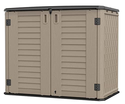 KINYING Metal Laminate Shelving for 26 Cu.ft Horizontal Storage Shed, One Shelf to Hold 44 lbs, 46 in * 13 in, One Piece in The Package with 4 Screws, 11LBS