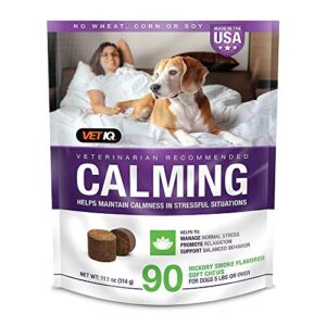 vetiq calming support supplement for dogs, anxiety supplement soft chews,1 count (pack of 90)