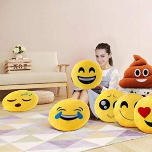 Flipping Off Pillow 12.5 Inch Large Yellow Smiley Emoticon