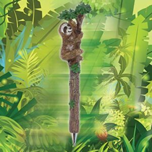 Planet Pens Sloth Novelty Pen - Cute Funny Pens for Kids, Teens and Adults, Fun Cool Ball Point Pen for School Writing and Unique Office Supplies, Cute Sloth Pen Gift for Men and Women - 6 Inches