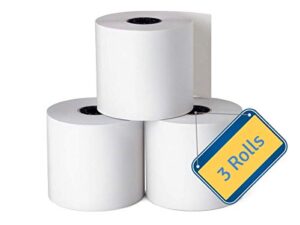 1intheoffice adding machine/calculator roll, 16 lb, 1/2" core, 2-1/4" x 150 ft, white (3)