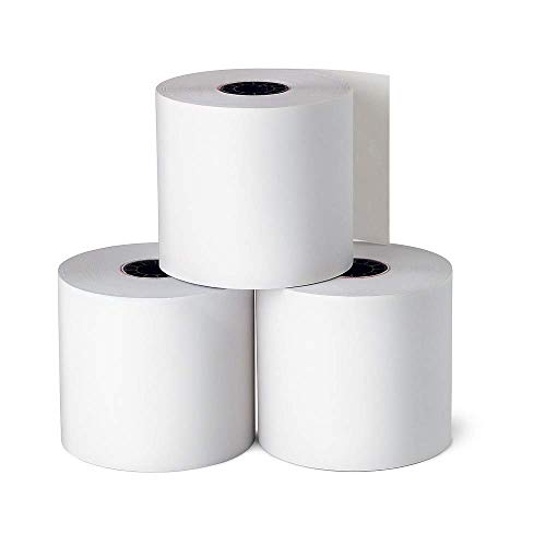 1InTheOffice Adding Machine/Calculator Roll, 16 lb, 1/2" Core, 2-1/4" x 150 ft, White (3)