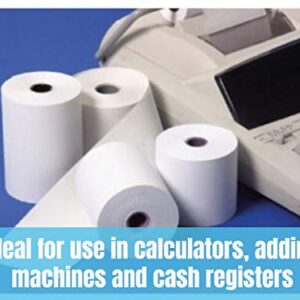 1InTheOffice Adding Machine/Calculator Roll, 16 lb, 1/2" Core, 2-1/4" x 150 ft, White (3)