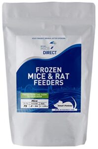 micedirect frozen small pinkie feeder mice food for corn snakes ball pythons lizards (75 count)