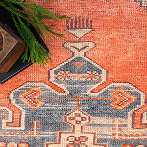 nuLOOM Tena Tribal Area Rug, 6' Square, Orange