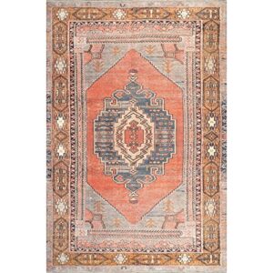 nuLOOM Tena Tribal Area Rug, 6' Square, Orange