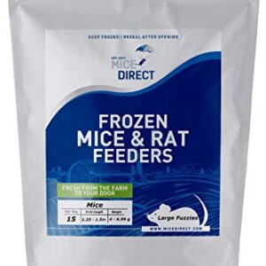 MiceDirect Frozen Fuzzie Feeder Mice Food for Juvenile Hognose, Corn & Milk Snakes (15 Count)