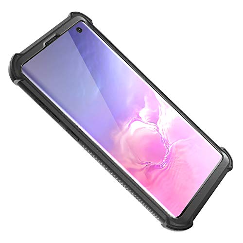 Dexnor Compatible Samsung Galaxy S10 Case 6.1 inch, Heavy Duty Protection Hard Back Defender Protector Protective Shockproof Bumper Cover Purple Pink