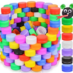 Motbach 200Pcs Plastic Bottle Caps for DIY Craft Environmental Protection and Development of Children’s Intelligence (Mixed Color)