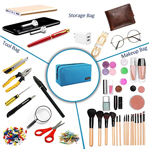 Pencil Case Medium Capacity Pen Pouch, Simple Stationery Bag Holder School Supplies for Primary Middle High School College and Office, Idea Gift for Teens Student Adult - Blue