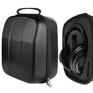 geekria shield headphones case compatible with shure srh440, srh240a, hifiman he1000 case, replacement hard shell travel carrying bag with cable storage (black)