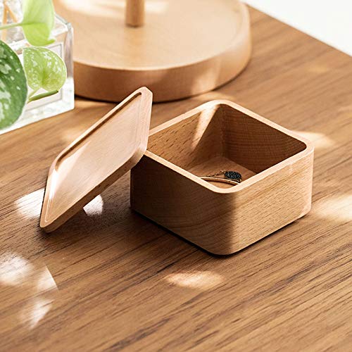 Czlsd Small Wooden Box Solid Wood Jewelry Box Jewelry Storage Box Desktop Finishing Box Storage Box