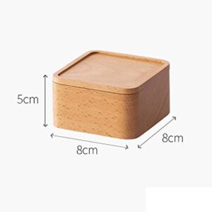 Czlsd Small Wooden Box Solid Wood Jewelry Box Jewelry Storage Box Desktop Finishing Box Storage Box