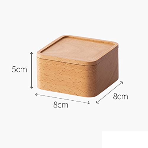 Czlsd Small Wooden Box Solid Wood Jewelry Box Jewelry Storage Box Desktop Finishing Box Storage Box