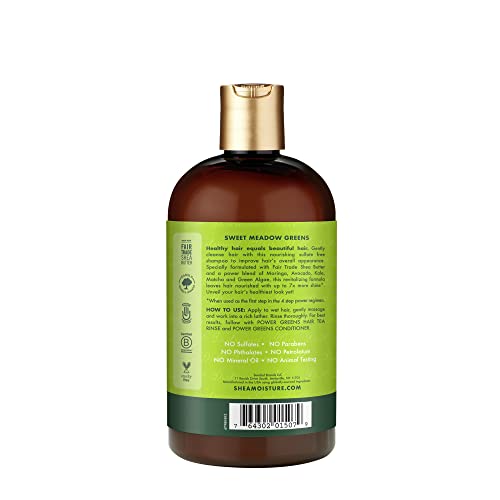 SHEA MOISTURE Moringa Avocado Power Greens Shampoo, 13 FZ