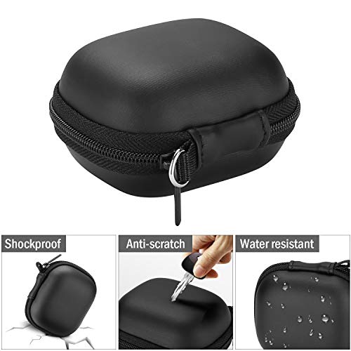 ProCase Compatible for AirPods Pro 2 2022 / AirPods 3 2021 / AirPods Pro 1 / Jabra Elite 75t / Beats Studio Buds, Hard Travel Carrying Case Storage Pouch Bag for Earbuds Earphones Headphones -Black