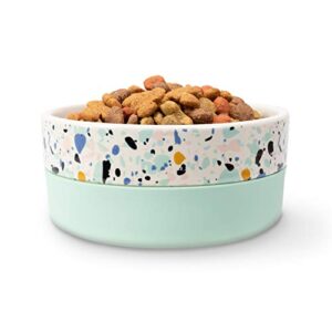 now house for pets by jonathan adler jonathan adler: now house terrazzo standard bowl, 6.75" | dishwasher safe, easy to clean dog bowl | great for dry dog food and wet dog food or water