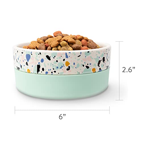 Now House for Pets by Jonathan Adler Jonathan Adler: Now House Terrazzo Standard Bowl, 6.75" | Dishwasher Safe, Easy to Clean Dog Bowl | Great for Dry Dog Food and Wet Dog Food or Water