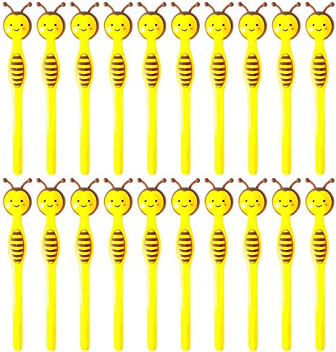 MIAO YUAN 20PCS Cute Bees Gel Pens Bees Pens Bumble Bee Great Party Supplies and School Supplies Party Favors Gift for Child, Women, Coworkers, Hostess and Girlfriend, Black Ink(0.5mm)