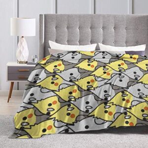 DIYAB Too Many Cockatiel Throw Blanket Micro Plush All Season Fleece TV Blanket for Bed or Couch 80 x 60 Inch/204 x 153 cm