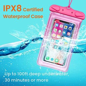 Cambond Waterproof Phone Pouch Compatible with iPhone, Universal Waterproof Phone Case for iPhone 13 12 Pro Max, 11 XS XR X 8, Lanyard Dry Bag for Snorkeling Pool Beach Kayaking Travel, 5 Pack