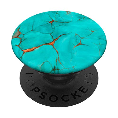 Western Turquoise Stone Print Phone Grip PopSockets PopGrip: Swappable Grip for Phones & Tablets