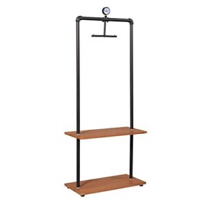 furinno wyatt 2-shelf retro garment rack, antique espresso