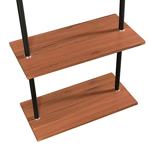 FURINNO Wyatt 2-Shelf Retro Garment Rack, Antique Espresso