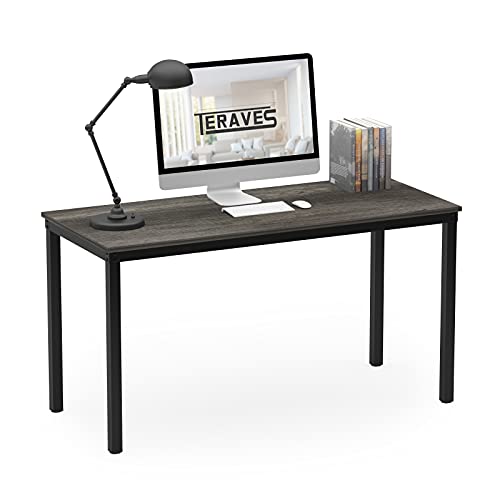 Teraves Computer Desk/Dining Table Office Desk Sturdy Writing Workstation for Home Office (39.37“, Black Oak)