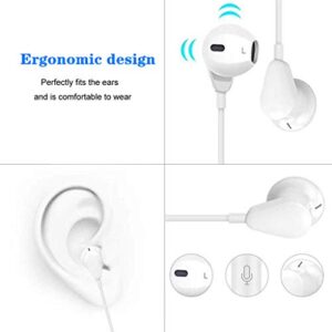 ZDAGO [2Pack] 3.5mm Headphones,Aux Earphones,Headphones with Microphone and Volume Control Compatible with Phone 6,pad,Computer,MP3,MP4