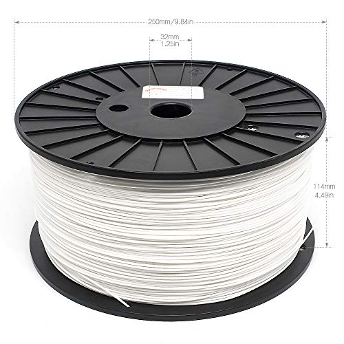 RepRapper White PLA Filament for 3D Printer & 3D Pen 1.75mm (+- 0.03mm) 6.6lb (3kg)