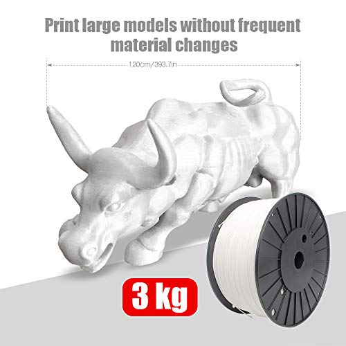 RepRapper White PLA Filament for 3D Printer & 3D Pen 1.75mm (+- 0.03mm) 6.6lb (3kg)