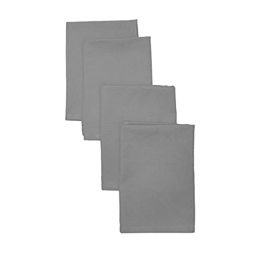 WHITEWRAP Cloth Napkins | Cotton Napkins| 18 x 18 inch Dinner Napkins Grey 12-Pack | Reusable Napkins| Highly Absorbent