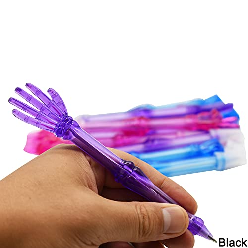 Maydahui 24PCS Finger Bone Ballpoint Pen Black Ink Funny Rock Paper Scissors Shape Pens Design for School Boy Students