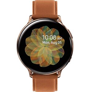 samsung original galaxy watch active2 enhanced sleep tracking analysis stainless steel case (international model) (gold, 44mm) (ren