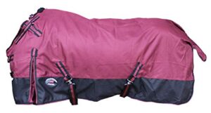 challenger 72" 1200d turnout rain horse sheet light winter blanket gusset 355