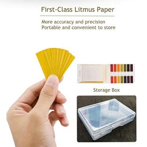 3 Pack pH.1-14 Test Paper Extensive Test Paper Litmus Test Paper 240 Strips pH Test with Storage Case for Saliva Urine Water Soil Testing Pet Food and Diet pH Monitoring (3 Pack with Storage Case)