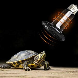 balacoo Heat Lamp Bulbs Reptile Heat Lamp Bulb - 150W Ceramic Heating Light E27 No Harm Heat Emitter Bulbs for Lizard Turtle Scorpion Terrarium Brooder 2Pcs Dome Light Bulb