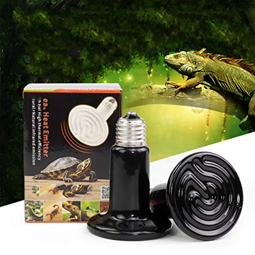 balacoo Heat Lamp Bulbs Reptile Heat Lamp Bulb - 150W Ceramic Heating Light E27 No Harm Heat Emitter Bulbs for Lizard Turtle Scorpion Terrarium Brooder 2Pcs Dome Light Bulb