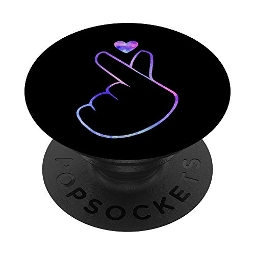 K-pop Galaxy Finger Heart Korean Pop Music Fan Lover Korea PopSockets PopGrip: Swappable Grip for Phones & Tablets