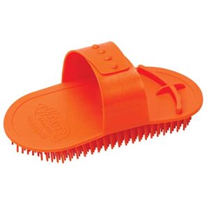 weaver livestock massage brush, orange