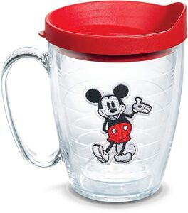 tervis disney - original mickey made in usa double walled insulated tumbler cup keeps drinks cold & hot, 16oz mug, classic