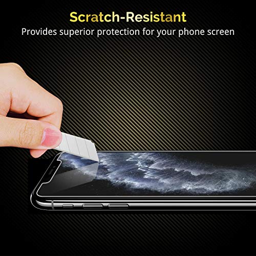 UNBREAKcable 3-Pack Screen Protector for iPhone 11 Pro/iPhone XS/iPhone X, Double Shatterproof Tempered Glass [Easy Installation Frame] [9H Hardness] [HD Clear] [Case Friendly] for iPhone 5.8 inch