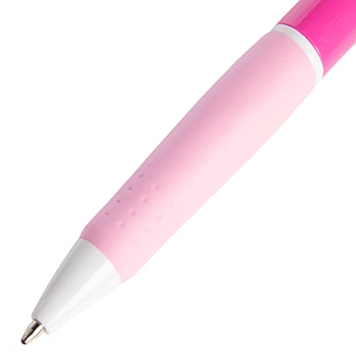 Simply Genius Pens in Bulk - 100 pack of Office Pens - Retractable Ballpoint Pens in Black Ink - Great for Schools, Notebooks, Journals & More (Pink)