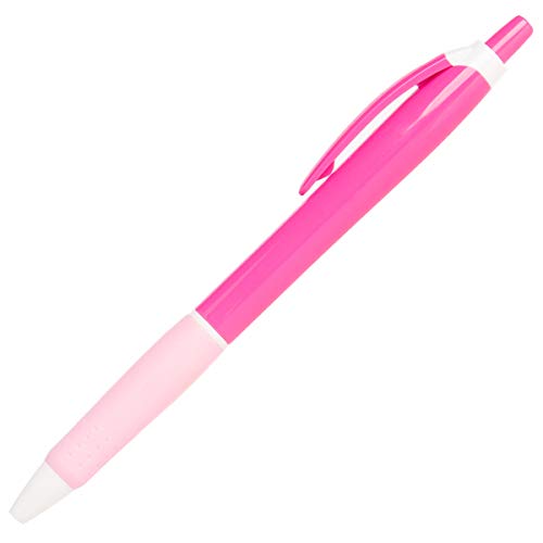 Simply Genius Pens in Bulk - 100 pack of Office Pens - Retractable Ballpoint Pens in Black Ink - Great for Schools, Notebooks, Journals & More (Pink)